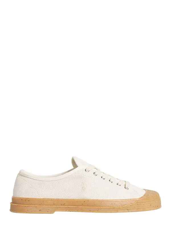 Ralph Lauren Canvas Cap-toe Sneakers - Ivory