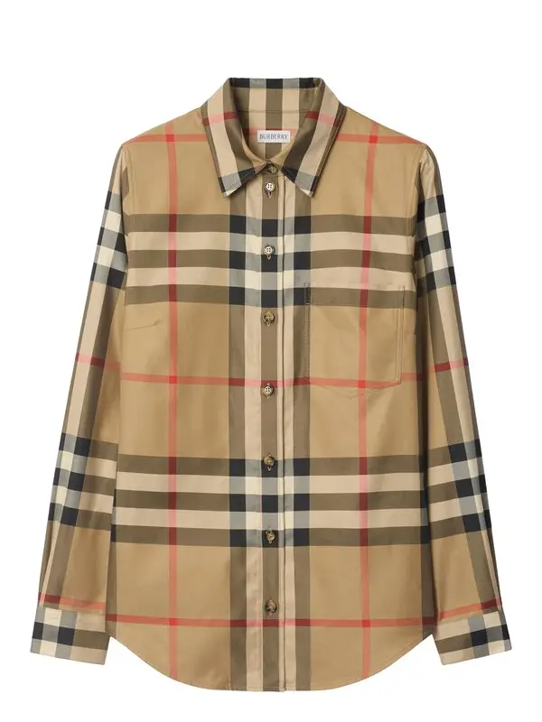 Burberry Cotton Check Shirt - Beige