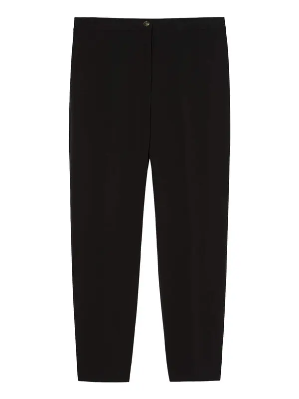 Marina Rinaldi Cady Cropped Slim Trousers - Black