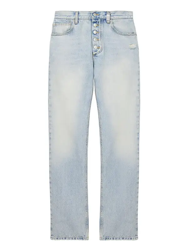 Alexander McQueen Skull Plaque Slim Jeans - Blue