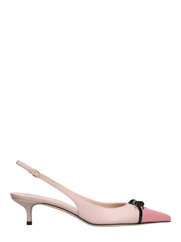 Valentino Garavani Leather Slingback Heels - White