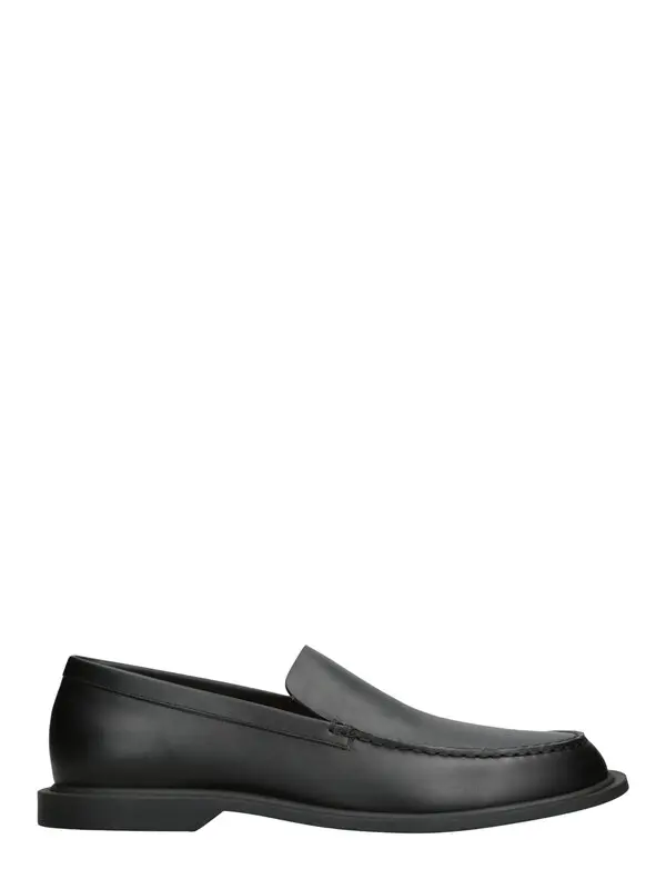 THE ROW Nic Leather Loafers - Black