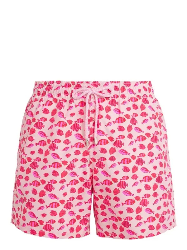 Vilebrequin Fish Print Moorea Swim Shorts - Pink