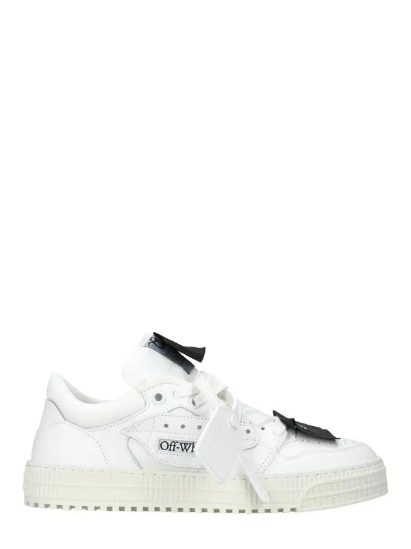Off-White Leather Low Top Sneakers - White