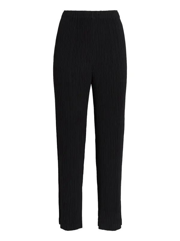 Issey Miyake Hatching Pleats Trousers - Black