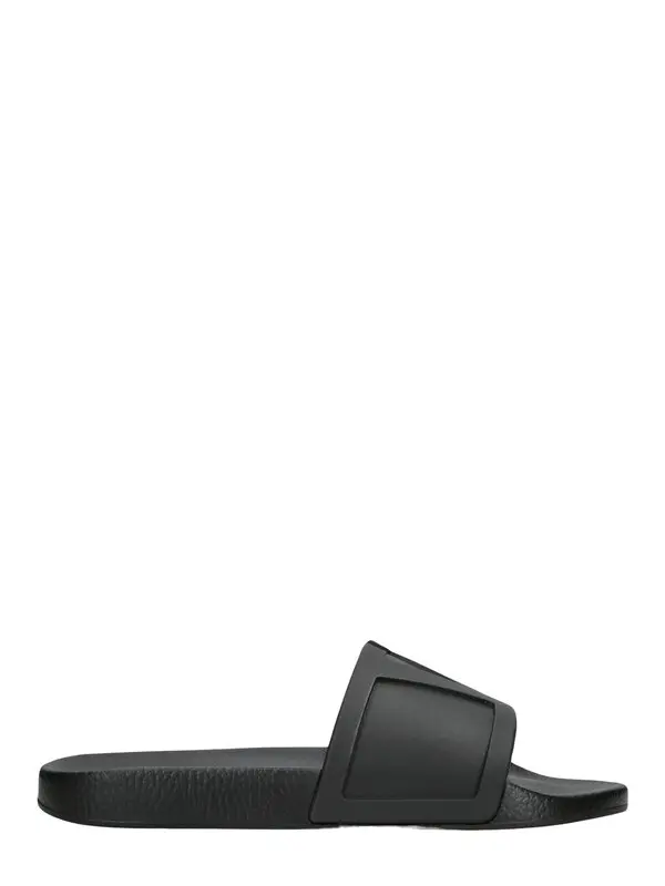 Valentino Garavani Vlogo Signature Slide Sandals - Black