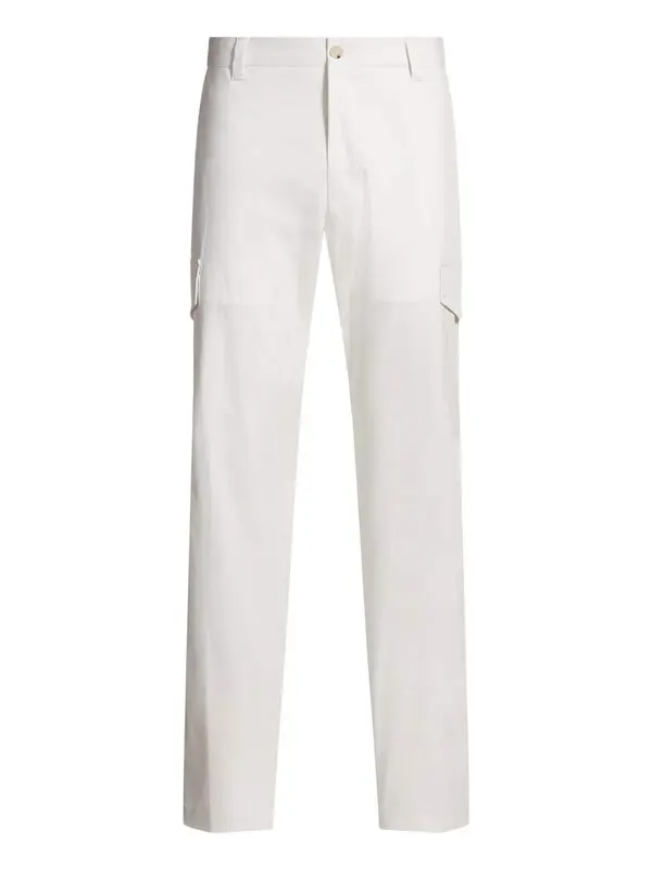 Hugo Boss Cotton-silk-blend Cargo Trousers - White