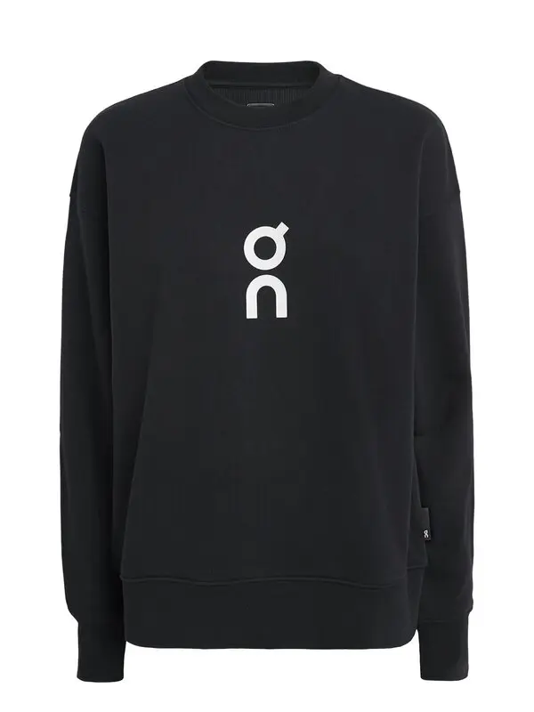 On Cotton-blend Club Crewneck Sweatshirt - Black