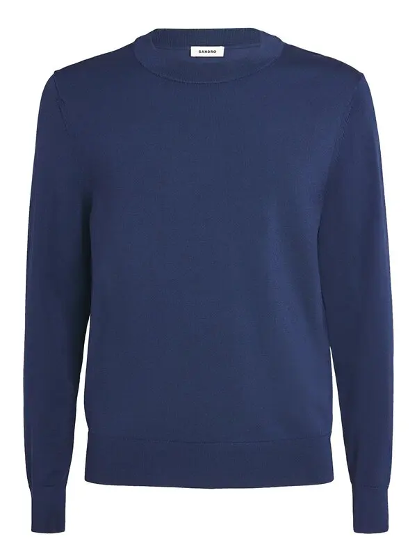 Sandro Knitted Sweatshirt - Blue