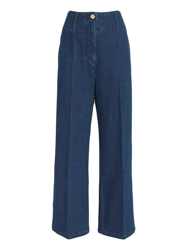 Patou High-rise Wide-leg Jeans - Blue