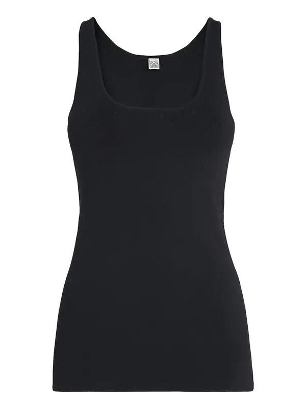 TOTEME Rib-knit Tank Top - Black