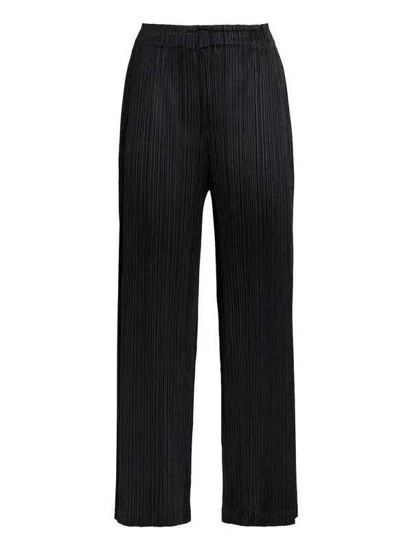 Issey Miyake Light Wave Wide-leg Trousers - Black