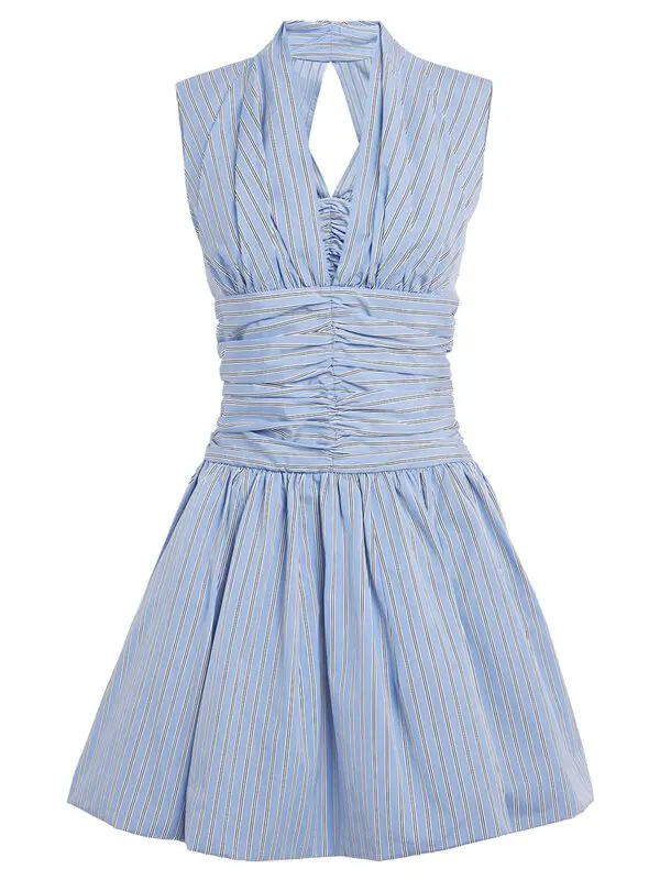 PATOU Stripe Mini Dress - Blue