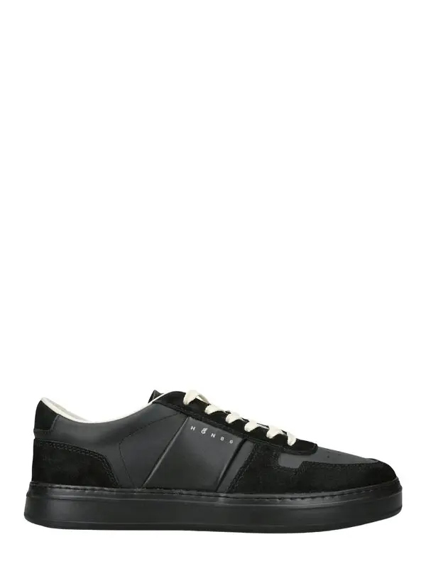 Hogan Leather And Suede H-tv Sneakers - Black