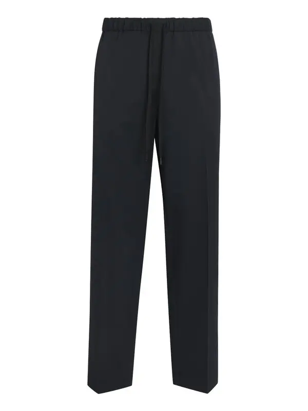 MAISON MARGIELA Drawstring Straight Trousers - Black