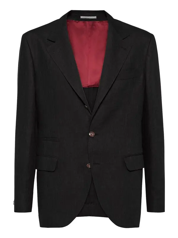 Brunello Cucinelli Linen Blazer - Black