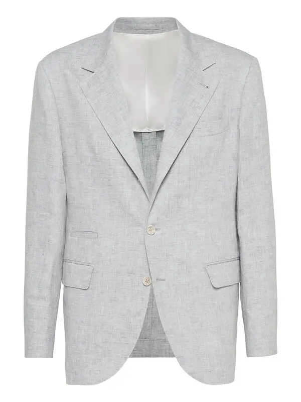 Brunello Cucinelli Linen Blazer - Grey