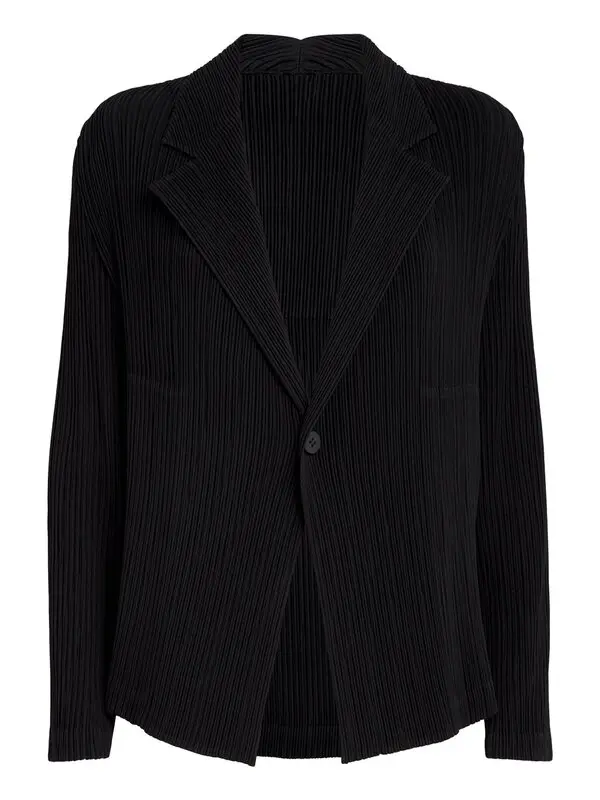 Issey Miyake Hatching Pleats Blazer - Black