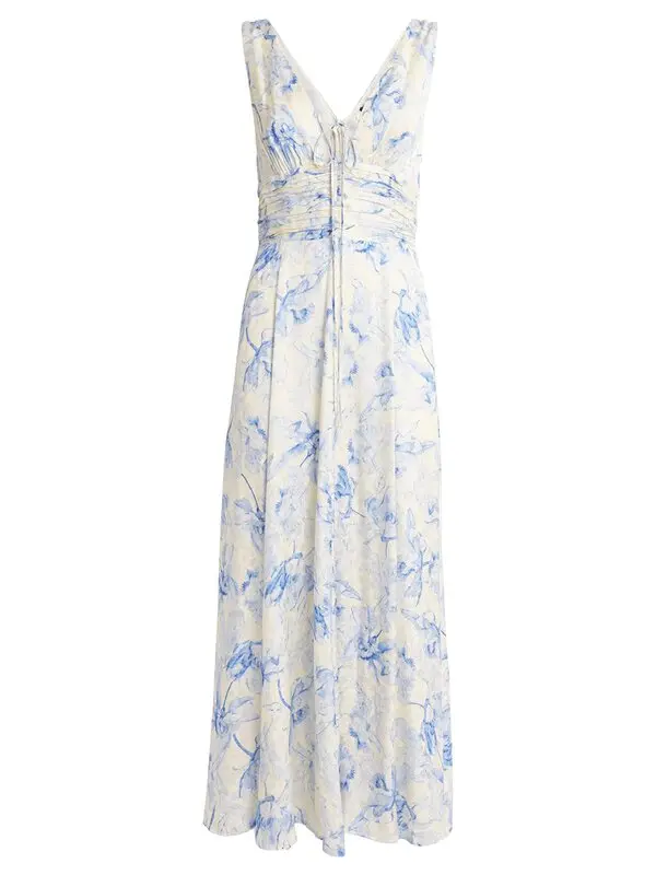 Maje Floral Maxi Dress - Blue