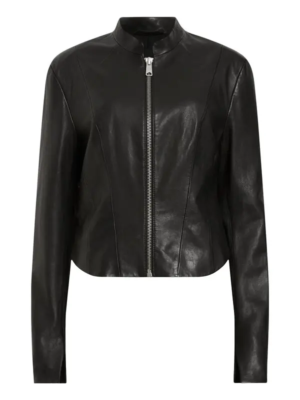ALLSAINTS Leather Sadler Jacket - Black