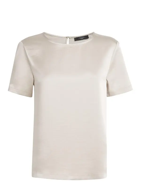 Max Mara Satin-front T-shirt - White