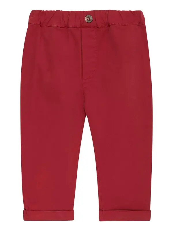 Trotters Stretch-cotton Jacob Trousers - Red