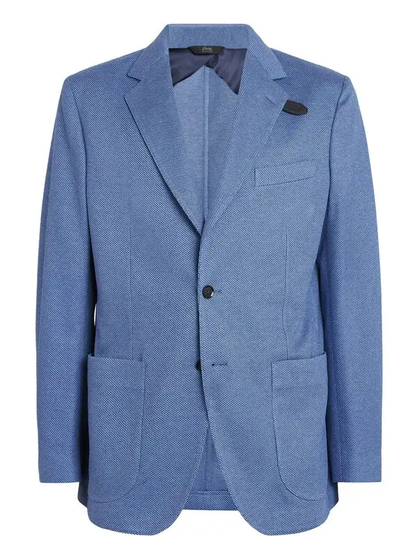 Brioni Silk-cotton Blazer - Blue