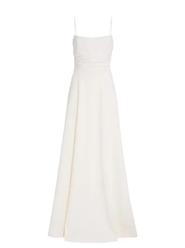 Rachel Gilbert Crepe Arlington Gown - Ivory