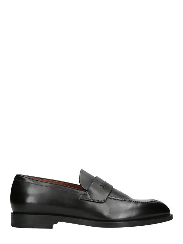 Zegna Leather L'asola Loafers - Black