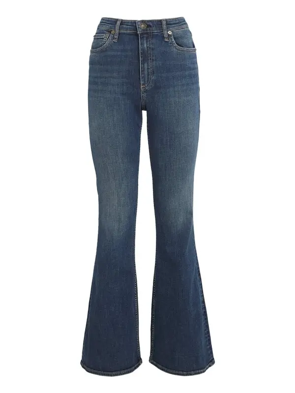 Rag & Bone Dahlia Mid-rise Flared Jeans - Blue