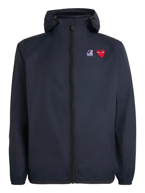 Play Comme Des Garcon X K-way Water-resistant Jacket - Navy