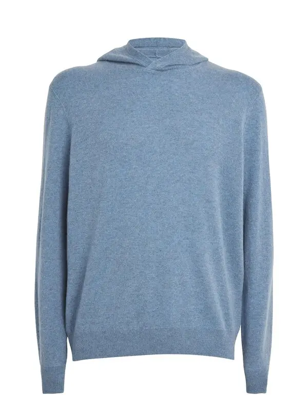 Ralph Lauren Cashmere Knitted Hoodie - Blue