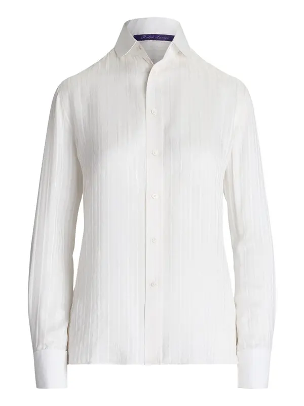 Ralph Lauren Mulberry Silk Cormac Shirt - White