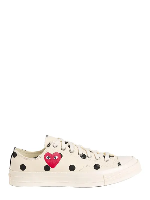 Play Comme Des Garcon X Converse Polka Dot Heart Chuck Taylor All Star '70 Low-top Sneakers - Ivory