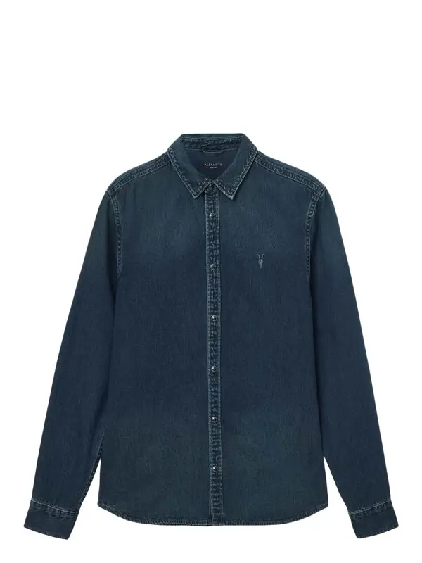 ALLSAINTS Organic Cotton Gleason Shirt - Blue