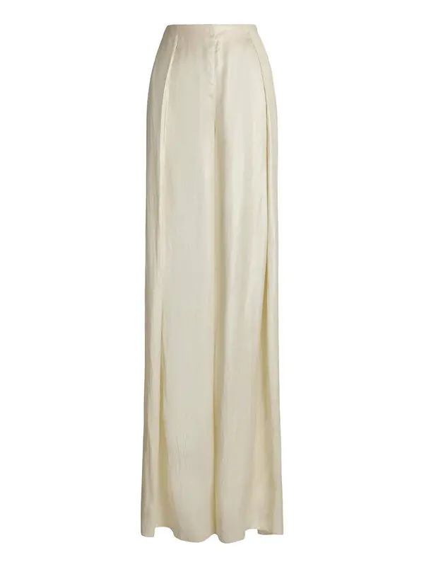 Ralph Lauren Satin Wide Leg Trousers - White
