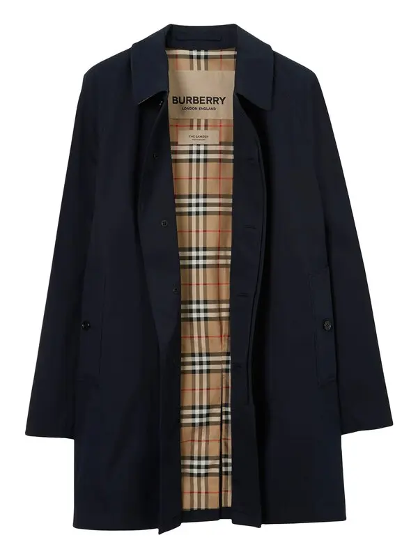Burberry Short Camden Heritage Car Coat - Blue