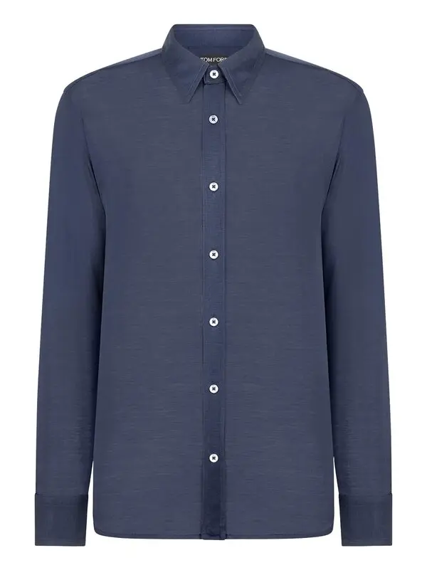 TOM FORD Silk Shirt - Blue