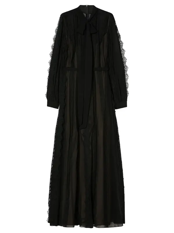 Marina Rinaldi Silk Maxi Dress - Black