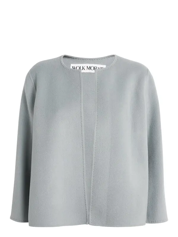 WOLK MORAIS Cashmere Paletot Jacket - Grey