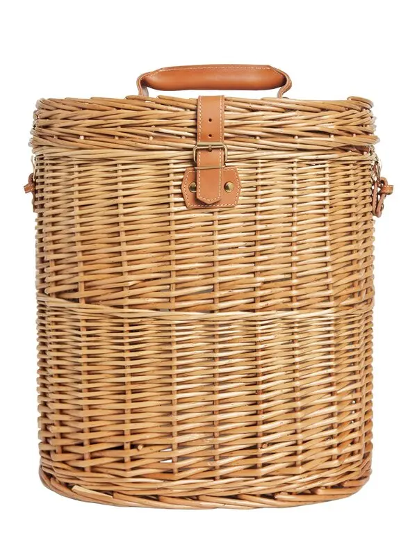 Harrods Fitted Champagne Picnic Basket For Two - Brown