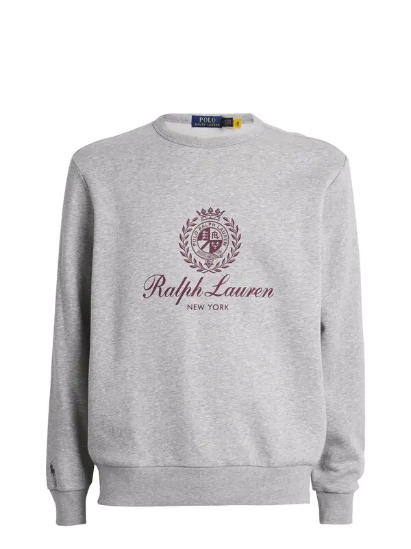 Ralph Lauren Cotton-blend Sweatshirt With Logo - Grey