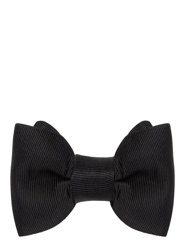 TOM FORD Silk Grosgrain Pre-tied Bow Tie - Black