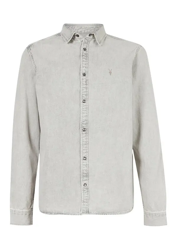 ALLSAINTS Denim Gleason Shirt - Grey