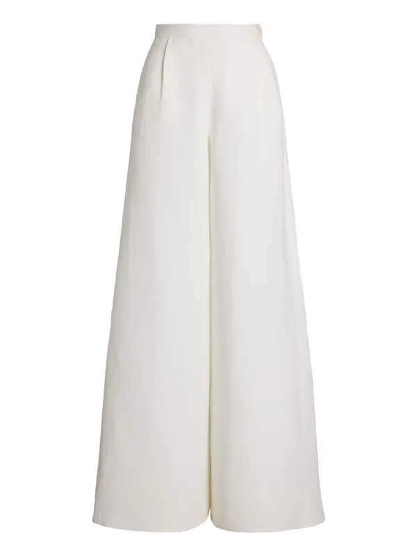Ralph Lauren Linen-blend Greeley Palazzo Trousers - White