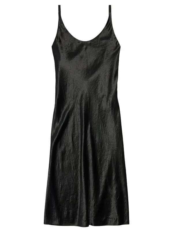 Balenciaga Midi Slip Dress - Black