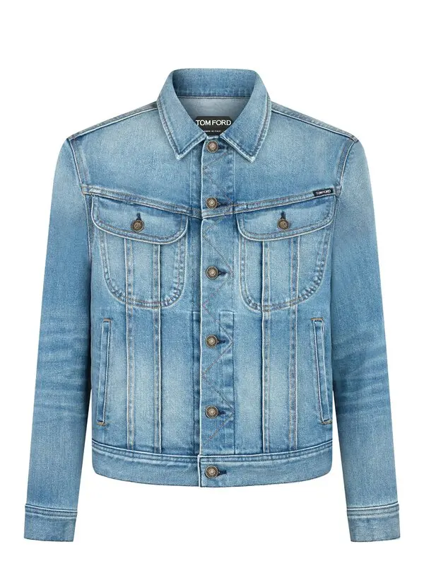 TOM FORD Icon Denim Trucker Jacket - Blue