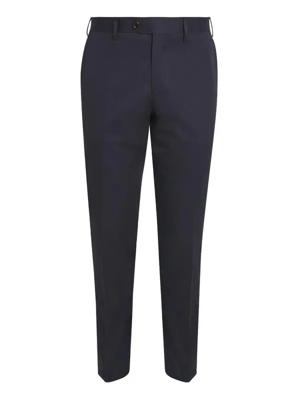 LARDINI Cotton Drop Reg Trousers - Navy