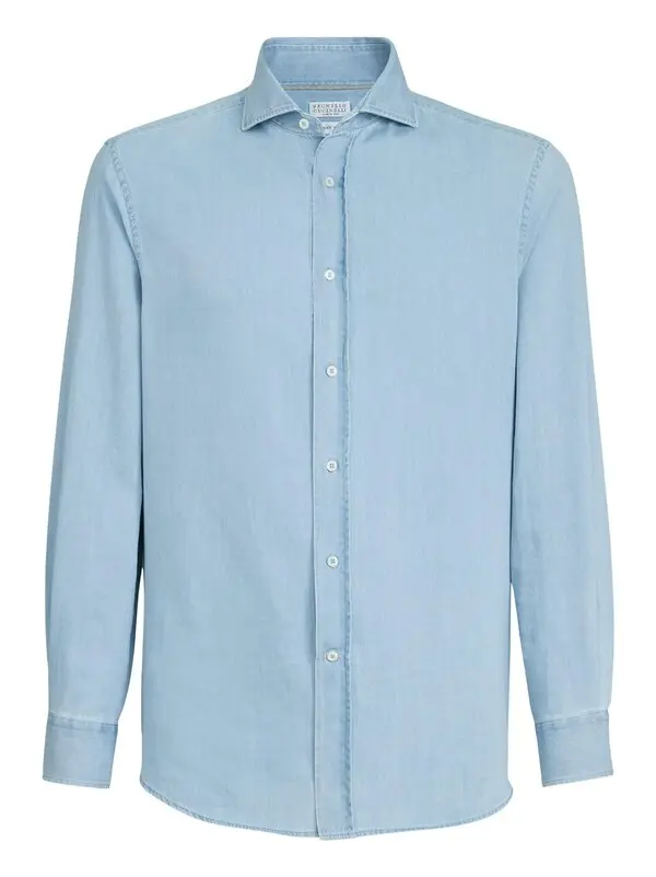 Brunello Cucinelli Lightweight Denim Shirt - Blue