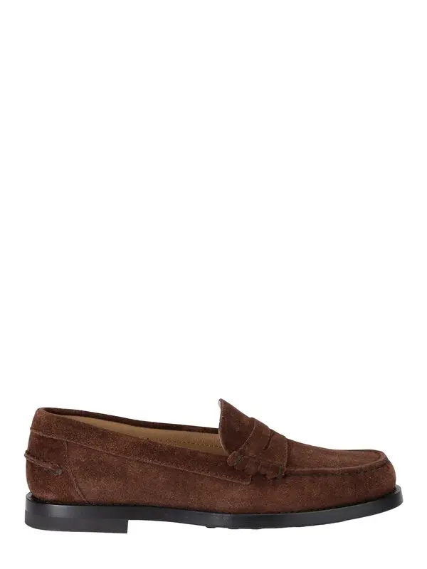 TOD'S Suede Penny Loafers - Brown